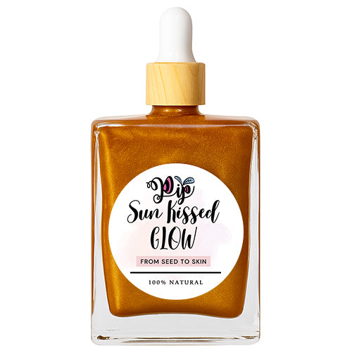 Sun Kissed Glow 100% Natural Tanning Oil with Golden Shimmer – Pip Natural